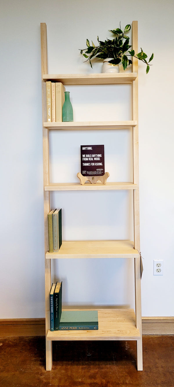 Leaning Bookcase - Hardwood Artisans